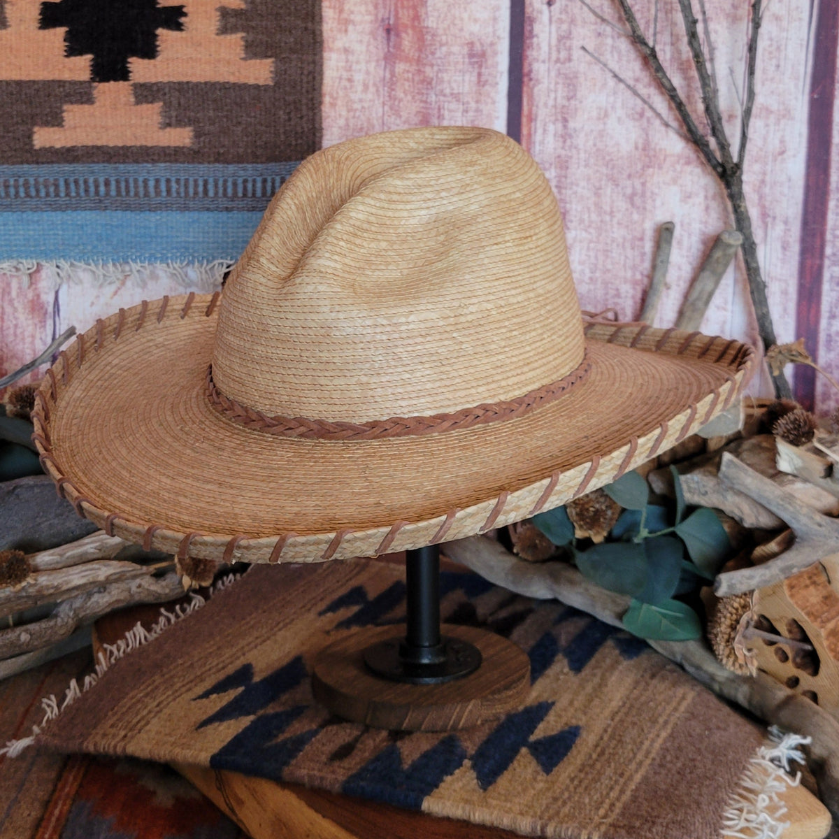 Palm Gus Hat with Braided Band by Sunbody HG4A-OAK – The Branding Iron ...