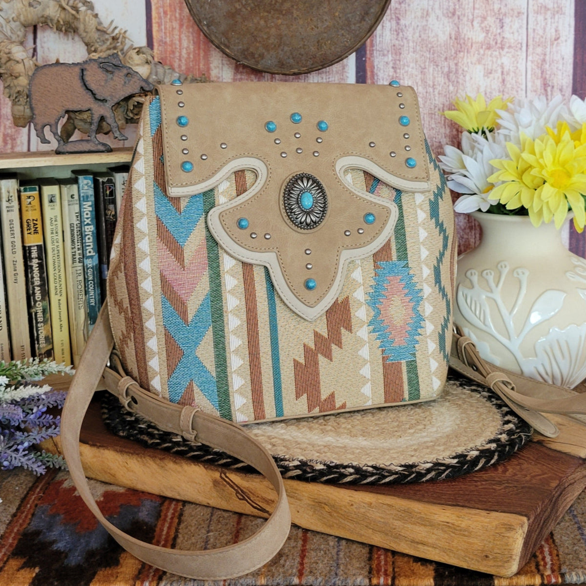 Women's Jacquard Yoke Backpack by Justin 24018597 – The Branding Iron ...