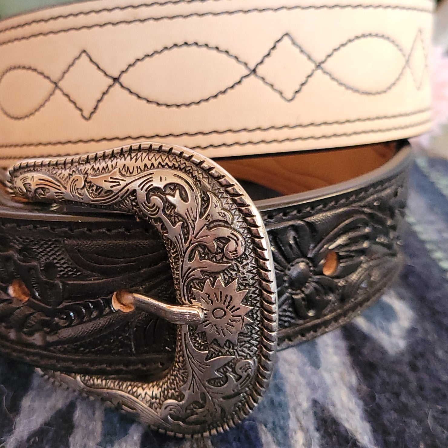 Leather Belt "Boot Stitch" by Nocona N210009101 – The Branding Iron-Tombstone, AZ