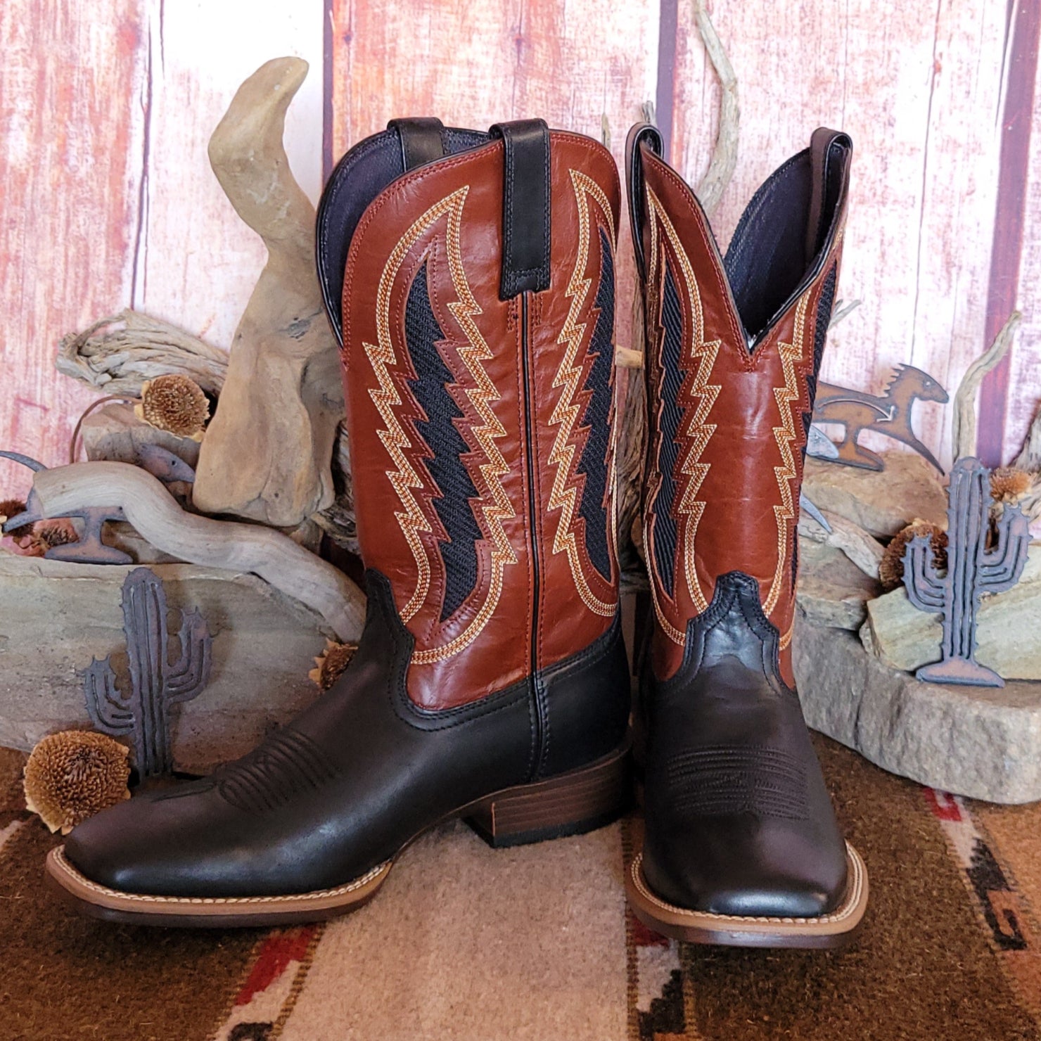 cowboy boot front view