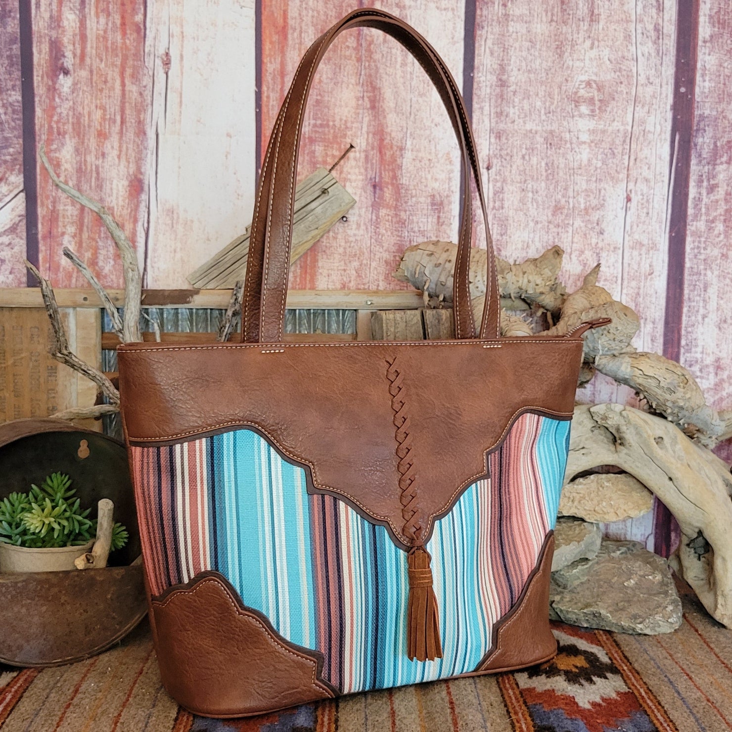 Women's Multi Colored Striped Concealed Carry Tote by Catchfly 2510170 ...